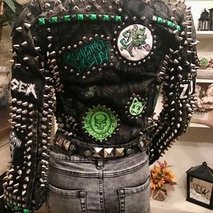 Hand Crafted | Jackets & Coats | Designer Studded Zombie Punk Denim ...